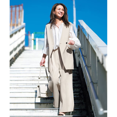 VERY×UNFILO BEAUTY MOVE轻奢高腰阔腿裤女PRUMCM0316