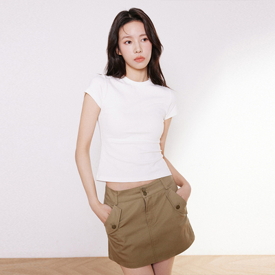 基础紧身常规纯棉女基础短袖