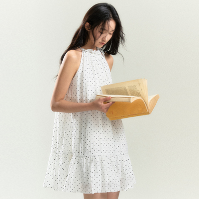 挂脖吊带波点可爱波点