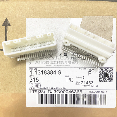 原装 1-1318384-9 汽车连接器 2.2mm间距 40P 弯针针座 40PIN插座