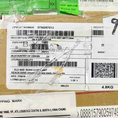 原装 786897013 78689-7013 DDR3 DIMM LED导光柱 65MN 1.9MM
