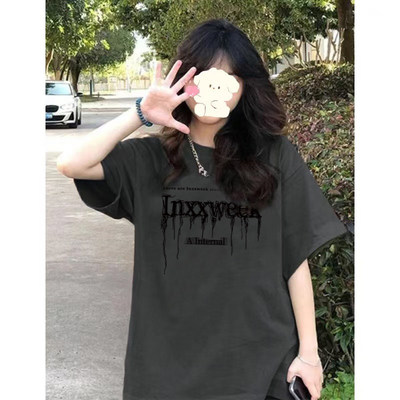 正肩T恤女短袖夏季纯棉20