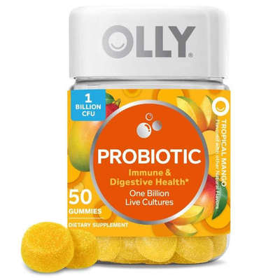 现货美国OLLY Probiotic Immune Digestive益生菌软糖消化帮50粒