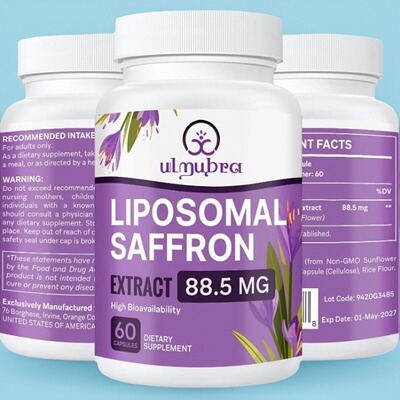 脂质体藏红花补充剂 88.5毫克Liposomal Saffron情绪能量视力60粒