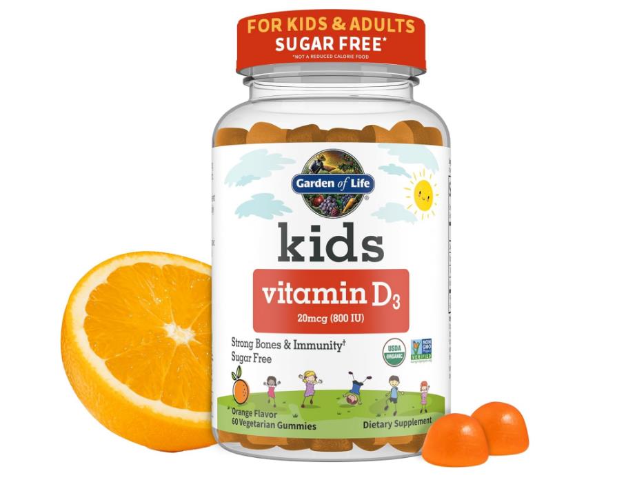 特惠美国儿童维生素D3软糖Garden of Life Kids抵抗力免疫力800IU
