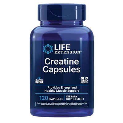 Life Extension Creatine Capsules 肌酸胶囊成人保健120粒
