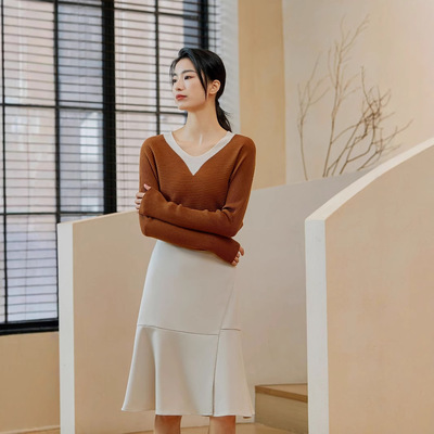 25秋新款女不规则A摆伞裙 半身裙HT30512