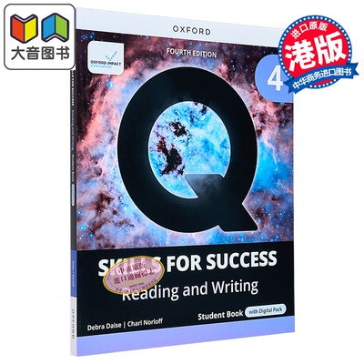 牛津学术英语教材第四版 阅读和写作技能成功学生书4级C1 含电子资源 Q Skills for Success Reading and Writing 大音