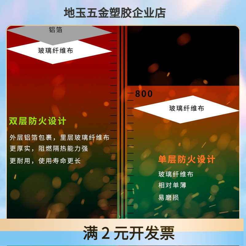 家庭户外用防火毯 烧烤毯 铝箔涂层玻璃纤维布防火防水耐高温隔热
