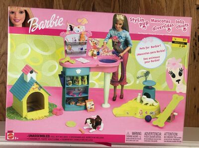 Barbie Stylin Pup Barbie 宠物狗狗护理商店 芭比娃娃场景家具