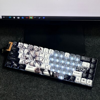 蕾塞键帽侧刻透光适配迈从Ace68美加狮MAD60前行者X87魔导士EV63