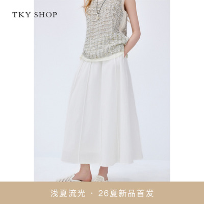 TKYSHOP拼接半身裙2026夏新款