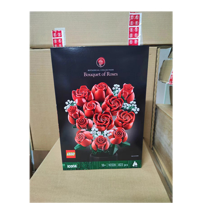 LEGO乐高七夕10328玫瑰花束节日礼物情人节玩具积木摆件永生花