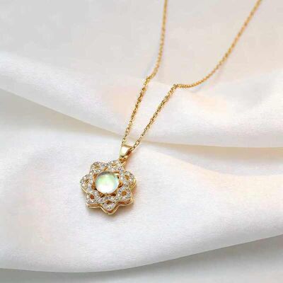 钛钢项链女网红旋转雪花锆石花朵小众跨境新款设计感气质