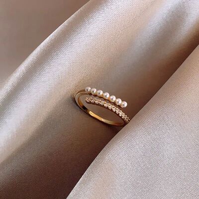 Korean New Baroque Pearl Index Finger Ring Fashion Temperame