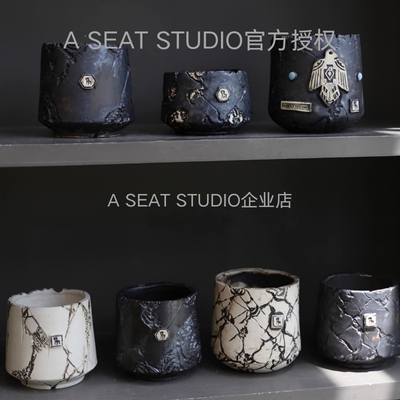 A SEAT STUDIO泰国进口裂纹块根绿植手工花盆