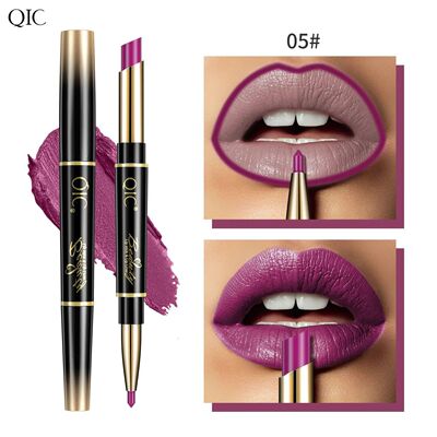 2In1 Lipliner Waterproof Nude Matte Lipstick Pencil Sexy Red