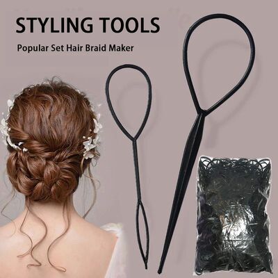 1Set Fashion Ponytail Creator Plastic Loop Popular Hair Styl
