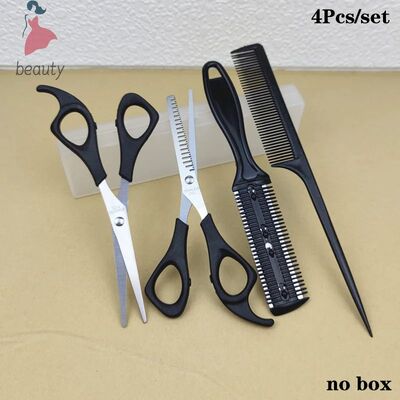4Pc Hair Scissors Hairdressing Barber Scissors Thinning Cutt