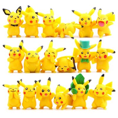 18pcs/set Pokemon Pikachu Action Figure Animation Cute Doll