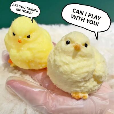 1pc Soft Fun Squeezable Handmade Chick Stress Relief Toys Ul
