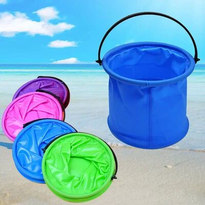 Beach Sand Toy Play Bucket Toy Folding Collapsible Bucket Ga