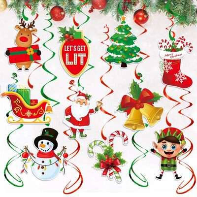 Fashion DIY Christmas Decoration Spiral Hanging Ornament New