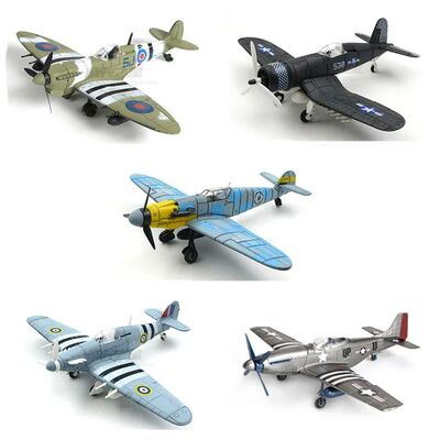 4D 1/48 WW II Fighter BF-109 Spitfire F4U Hurricane P-51 Ass