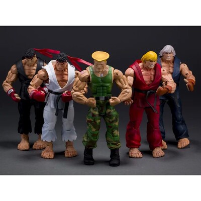 Street Fighter CHUN LI RYU Ken Guile Akuma Articulated PVC A