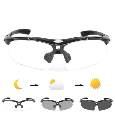 Cycling Photochromic Sunglasses Auto Discoloration Glasses M