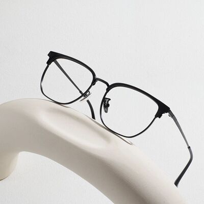 Fashion TR90 Large Eyeglasses Men Women Browline Full Rim Re