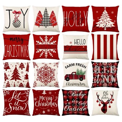 Christmas pillowcase farmhouse deer pillowcase winter holida