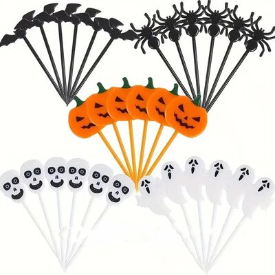 Halloween Cake Fruit Skewer Cartoon Bat Pumpkin Ghost Cake D