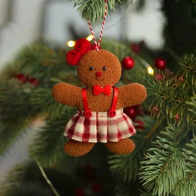 3Pcs Christmas Decoration Ornaments Gingerbread Man Doll Xma