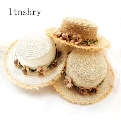 Parent-child women hat sun hat Panamanian style Visor girl h
