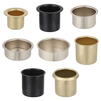10PC Round Metal Candle Holder Tapered Wax Candles Cups Jars