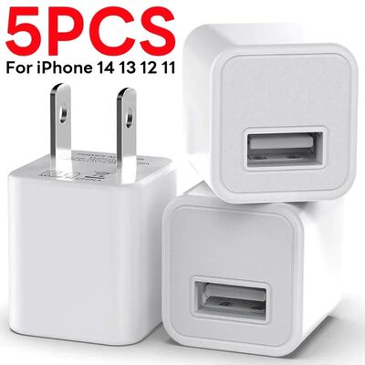 5/1PCS USB Wall Charger Adapter Quick Charging for iPhone 14 13 12 11 Pro Max XR XS X 8 7 6 Plus IPa
