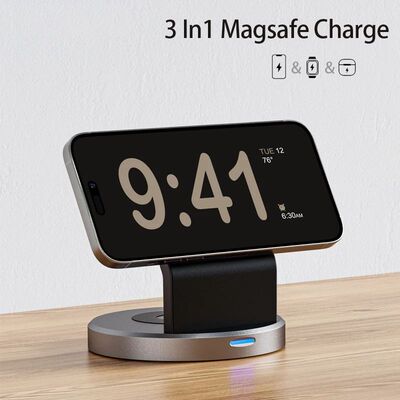 3In1 Magnetic Wireless Charger Stand For iPhone 15 14 13 12