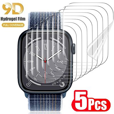 5PCS Hydrogel Film for Apple Watch 5 6 SE 40MM 44MM 42 38MM Screen Protector Apple Watch Ultra 49MM