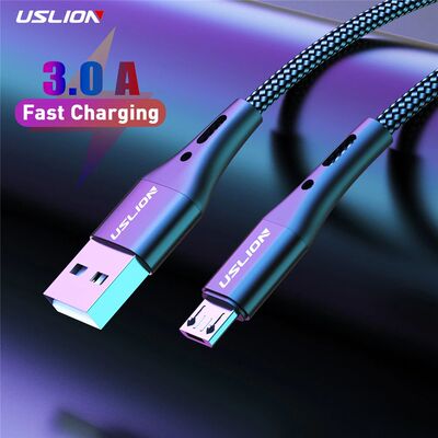Black Micro USB Cable Quick Charging For Android Mobile Phone Data Cable for Samsung Micro USB Charg