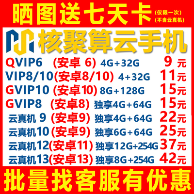 核聚算云手机云真机魔云核红手指游蜂雷电双子星傲晨ACE小帅小滴