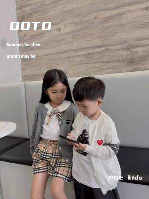 亲子毛衣学院风爱心TB兄妹姐弟装