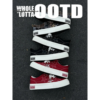 NewRockstarChoppa 厚底帆布鞋男秋季小众星星板鞋学生百搭休闲鞋