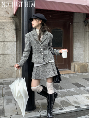 花筏羊毛混纺秋冬经典西服套装