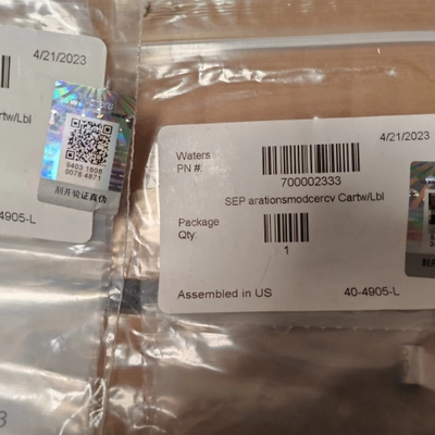 waters沃特世700002333，原装未拆封，单向阀 ~议价