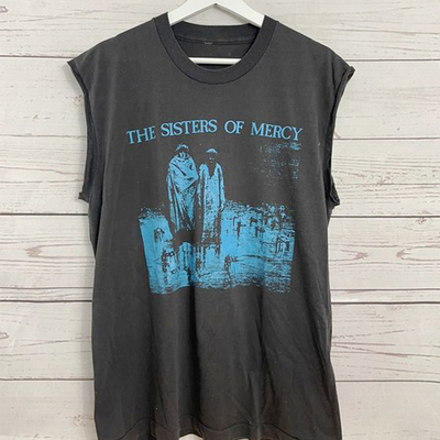 The Sisters of Mercy Cut Sleeve Vest砍袖t恤 Grey Vintage