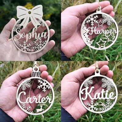Christmas Different Names Tree Hanging Ornament Personalized