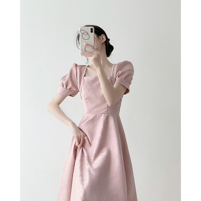 高端精致订婚领证法式礼服裙子