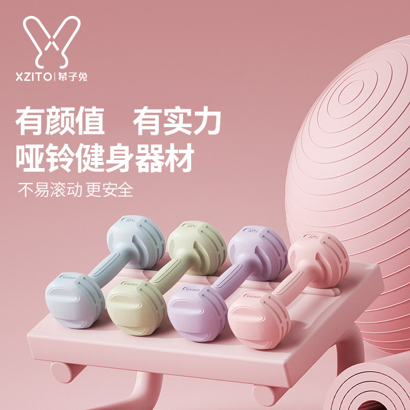 哑铃女士健身家用宿舍锻炼男士力量运动器材套装小亚铃12KG一对装