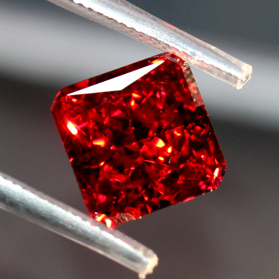 正方形雷迪恩冰花切帕德玛石榴石